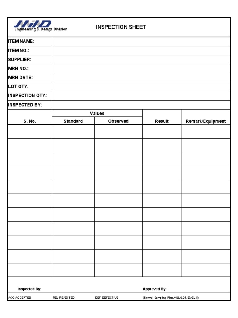 Incoming Material Inspection Format | PDF | Computers | Technology ...