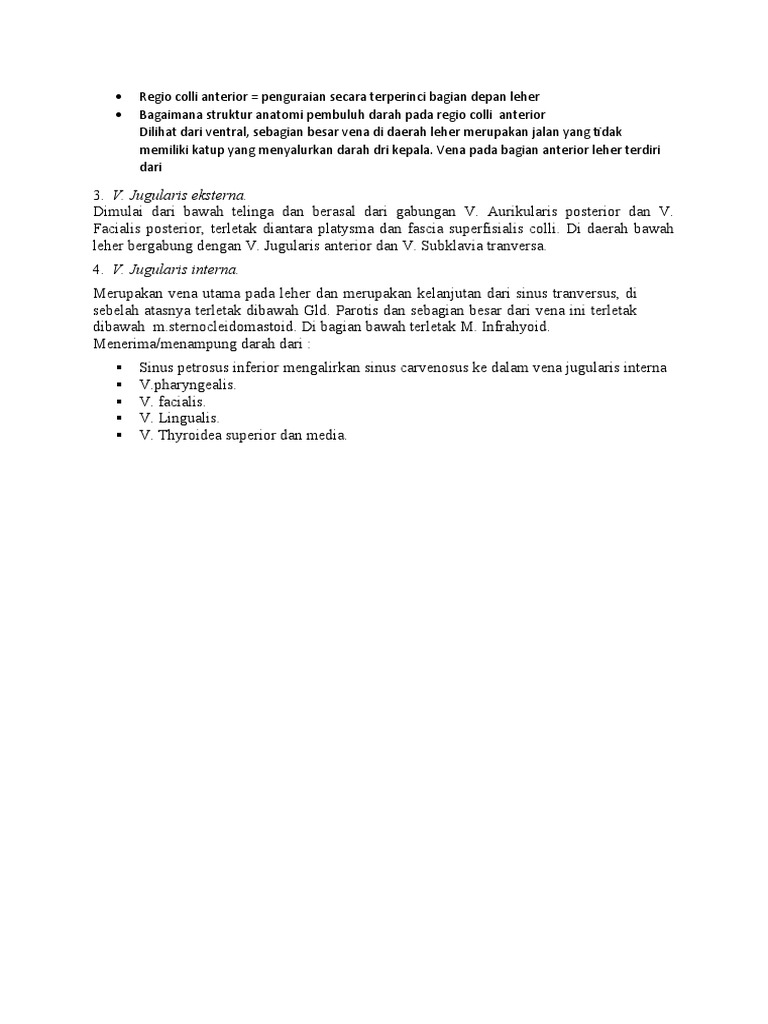 Regio Colli Anterior | PDF