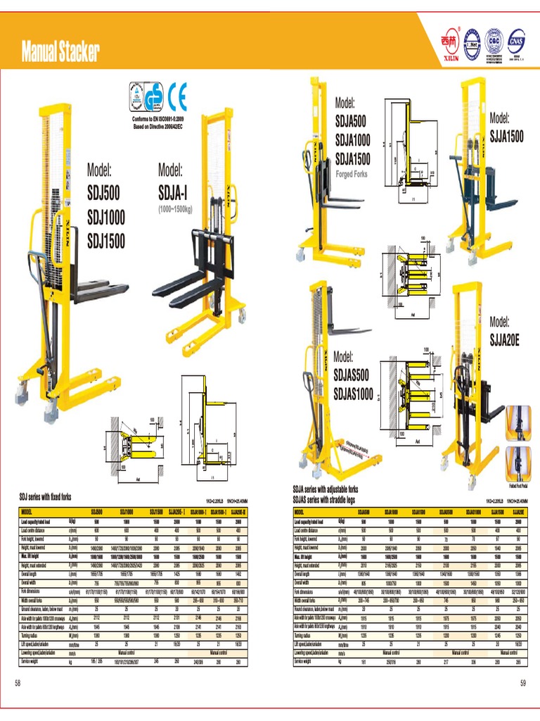 Manual Stacker: SDJ500 SDJ1000 SDJ1500 Sdja-I | PDF | Length | Nature
