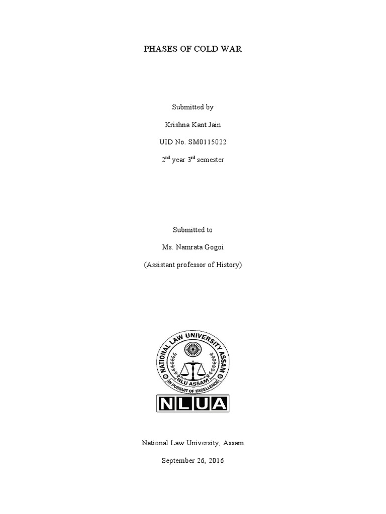 PHASES OF THE COLD WAR | PDF | Cold War | Marshall Plan