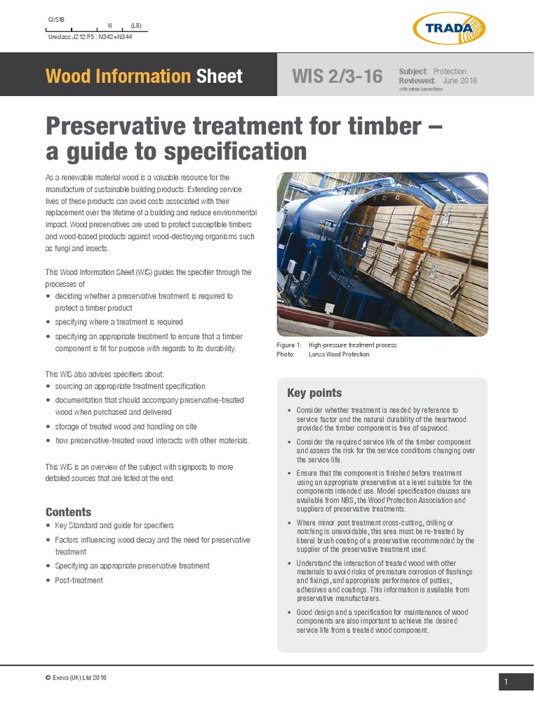 Preservative Treatment For Timber A Guide To Specification PDF | PDF ...