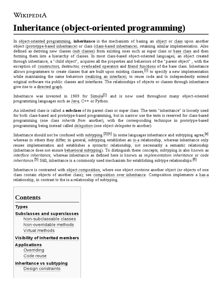 Inheritance Object Oriented Programming Pdf Inheritance Object Oriented Programming