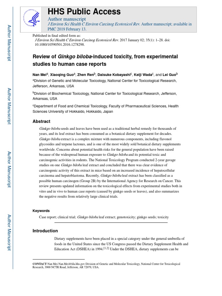 Gingo Biloba | PDF | Dietary Supplements | Clinical Trial