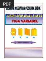 Modul Ajar Sistem Persamaan Dan Pertidaksamaan Linier Kelas X | PDF