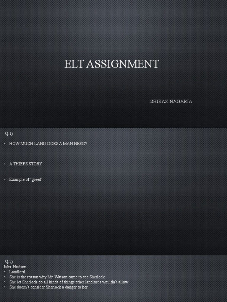 Elt Assignment: Shiraz Nagaria | PDF