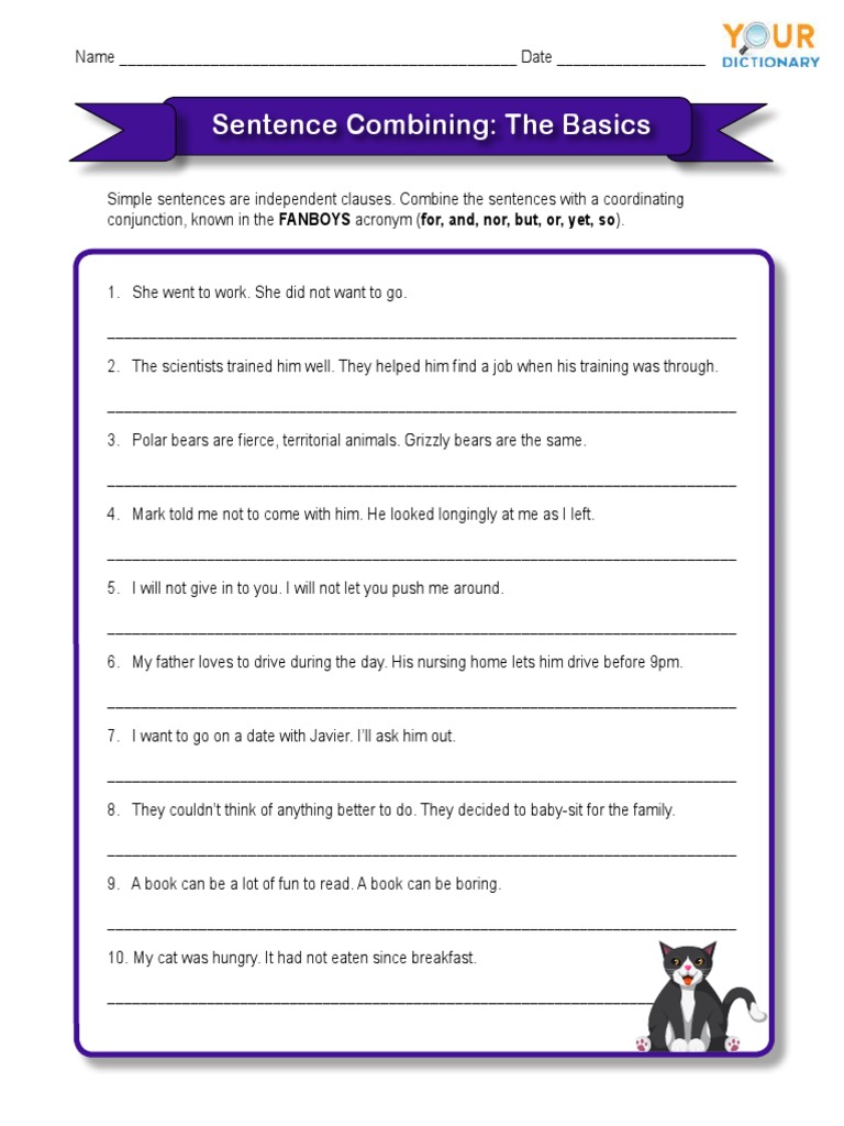 Combining Sentences with FANBOYS | PDF | Linguistics | Syntax