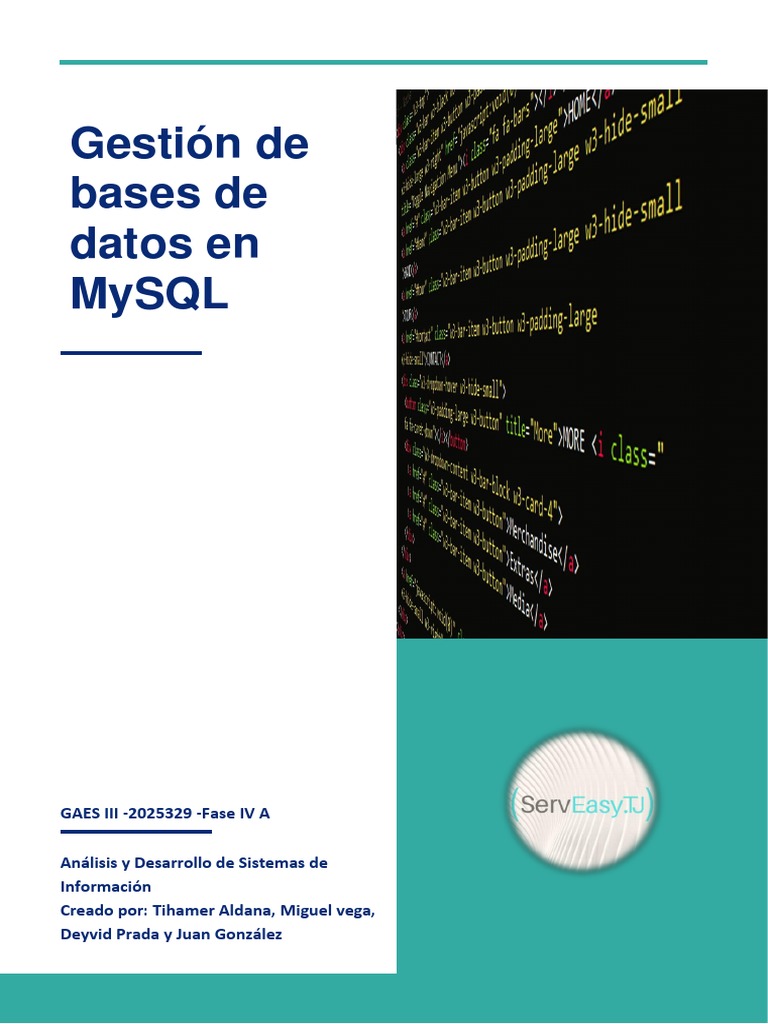 Taller Bases Datos | Descargar gratis PDF | SQL | Software de gestión de datos