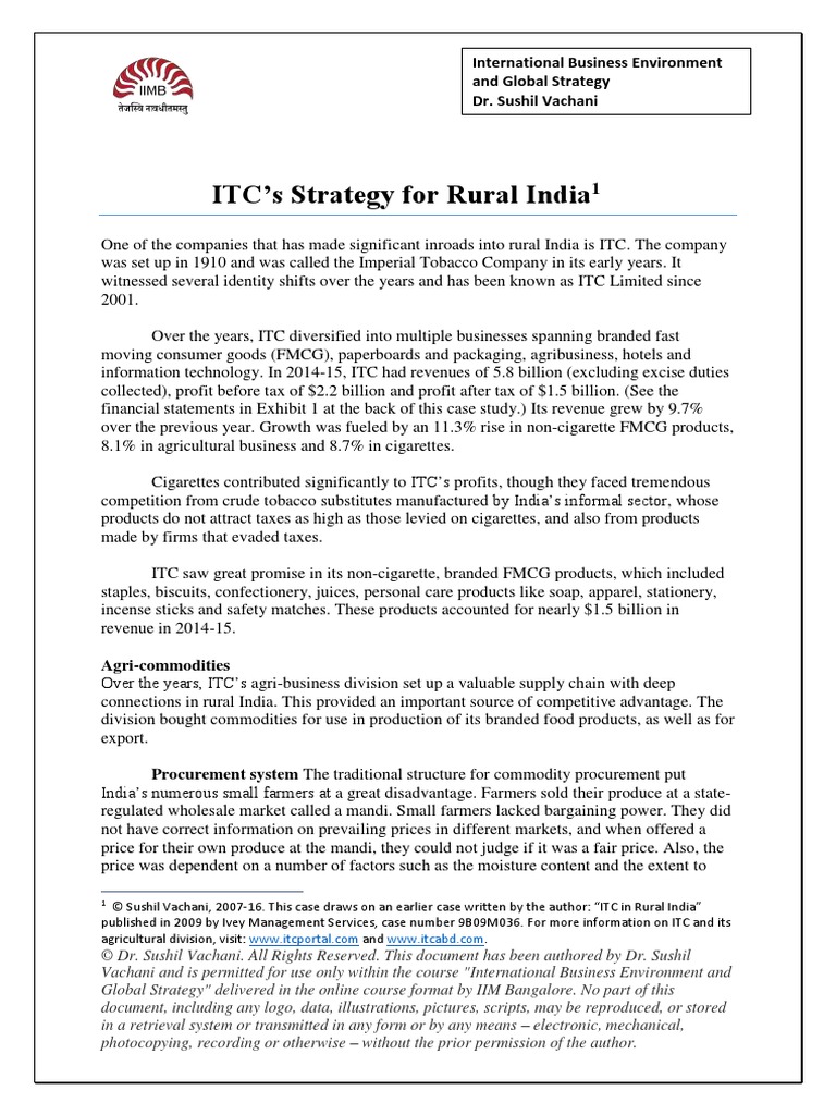 India ITC Case | PDF | Expense | Taxes