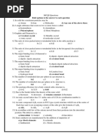 Chemistry MCQ Questions and Answers PDF | PDF | Acid | Mole (Unit)