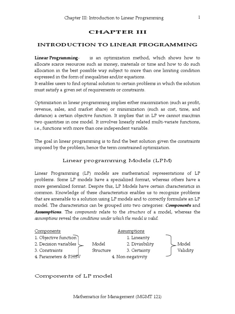 Formulating a Linear Programming Model to Maximize Profit from Production of Two Microcomputer ...