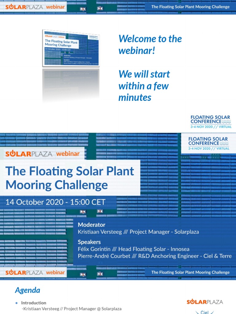 The Floating Solar Plant Mooring Challenge - Webinar Slides | PDF ...