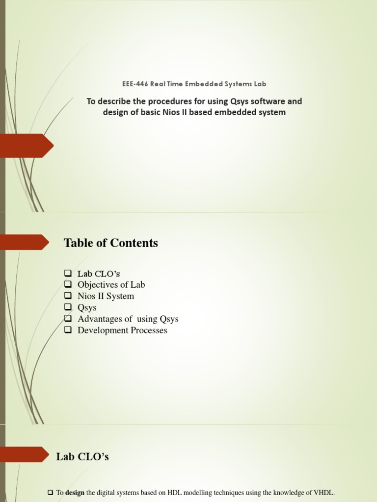 Qsys | PDF | Field Programmable Gate Array | Hardware Description Language