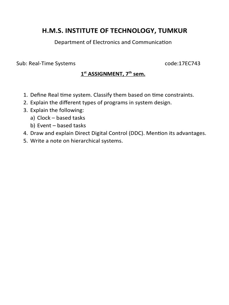 RTS Assignment | PDF