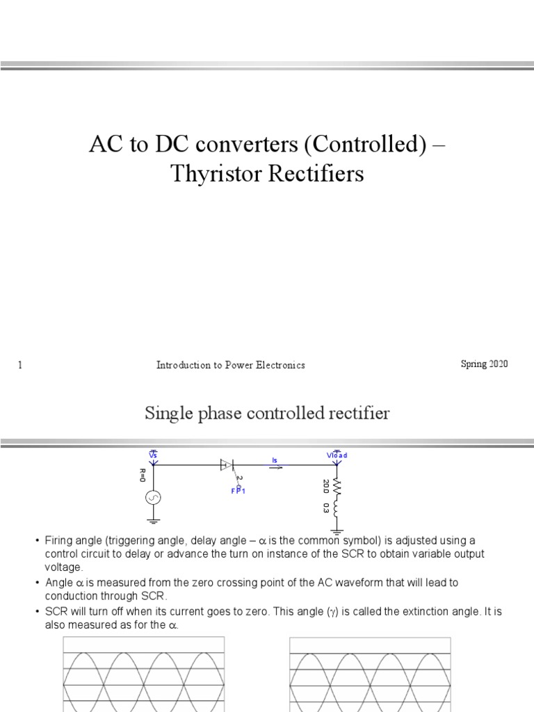 Uow - Power Electronics 3 - 2020 | PDF | Power Electronics | Rectifier