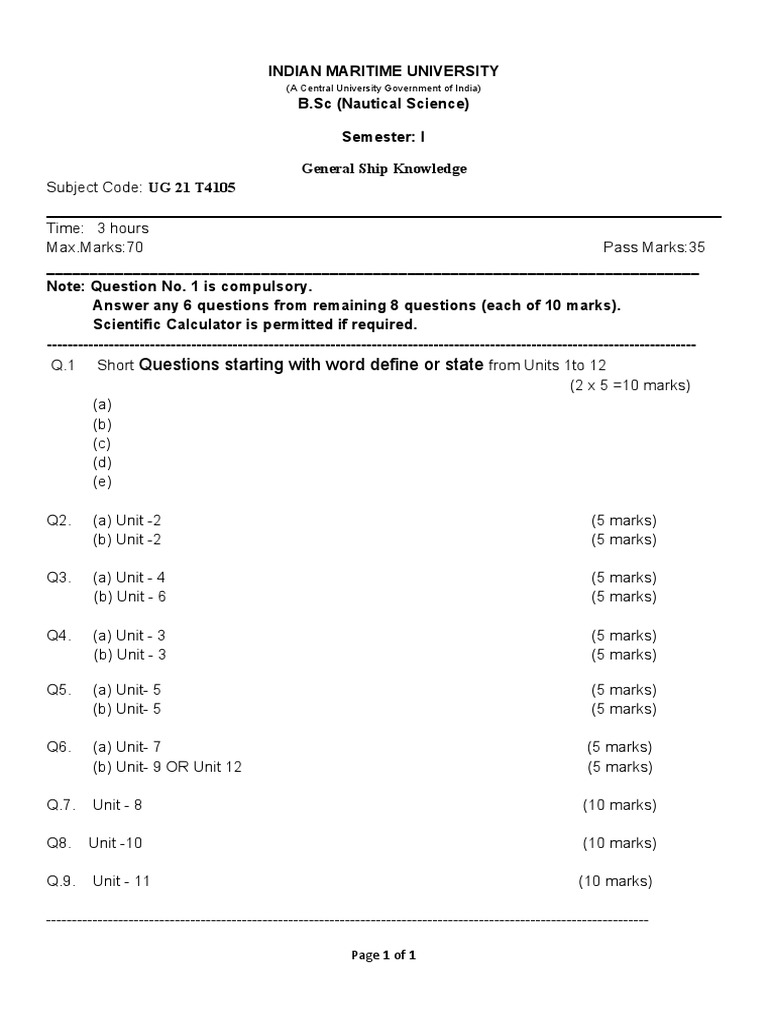 General Ship Knowledge | PDF
