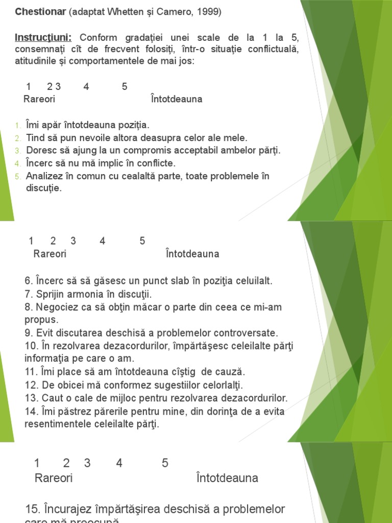 Chestionar SMC | PDF
