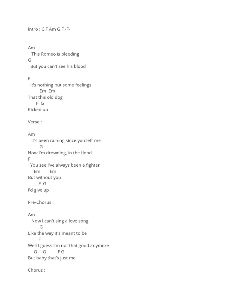 Bon Jovi: Always Chords and Lyrics | PDF | Song Structure | Musical Forms