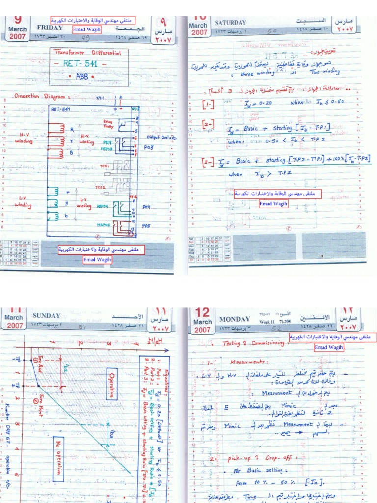 03 ABB RET 541 Transformer Differential - Emad Wagih | PDF
