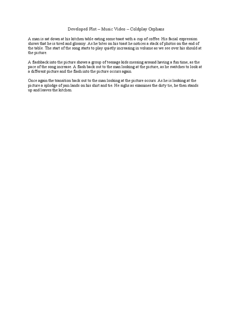 Coldplay Orphans Music Video Plot | PDF | Language Arts & Discipline