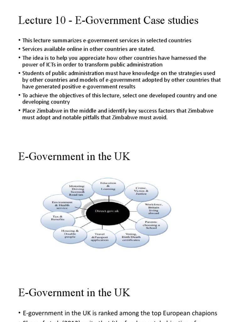 E-Government Case Studies Overview | PDF | E Government | South Africa