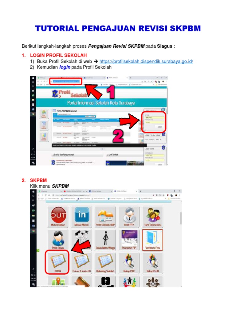 Tutorial Pengajuan Revisi SKPBM | PDF