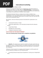 The Stages of Internationalization | PDF | Multinational Corporation | Internationalization