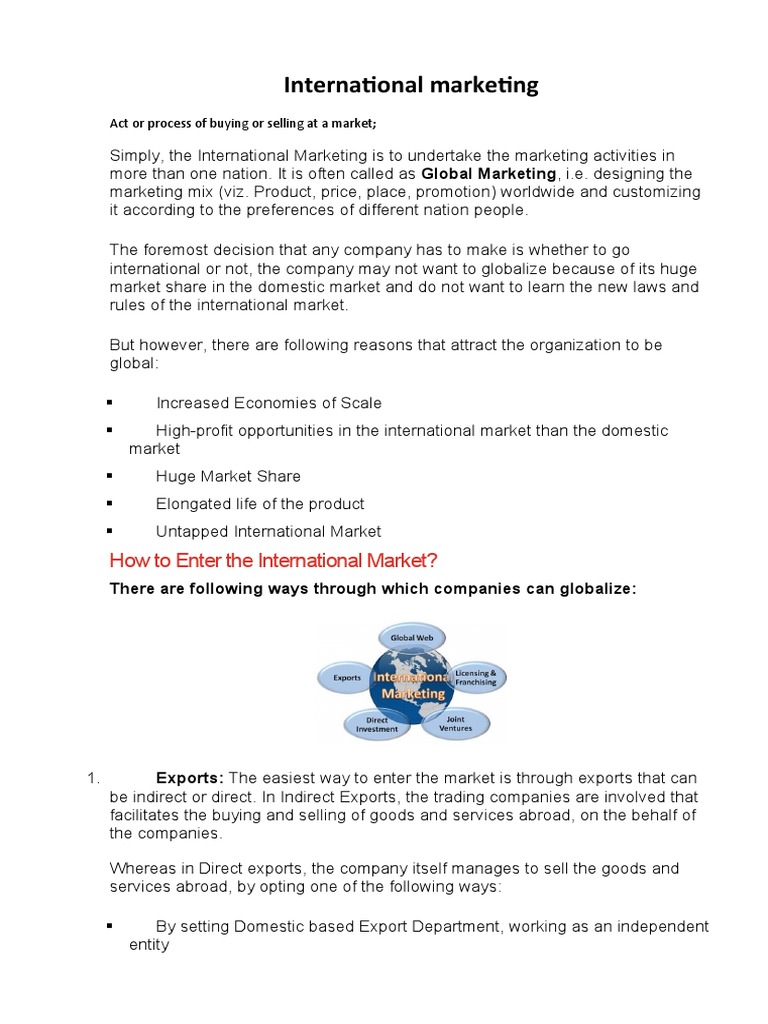 International Marketing | PDF | License | Marketing