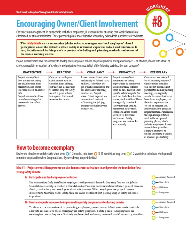 Encouraging Owner/Client Involvement: How To Become Exemplary | PDF ...