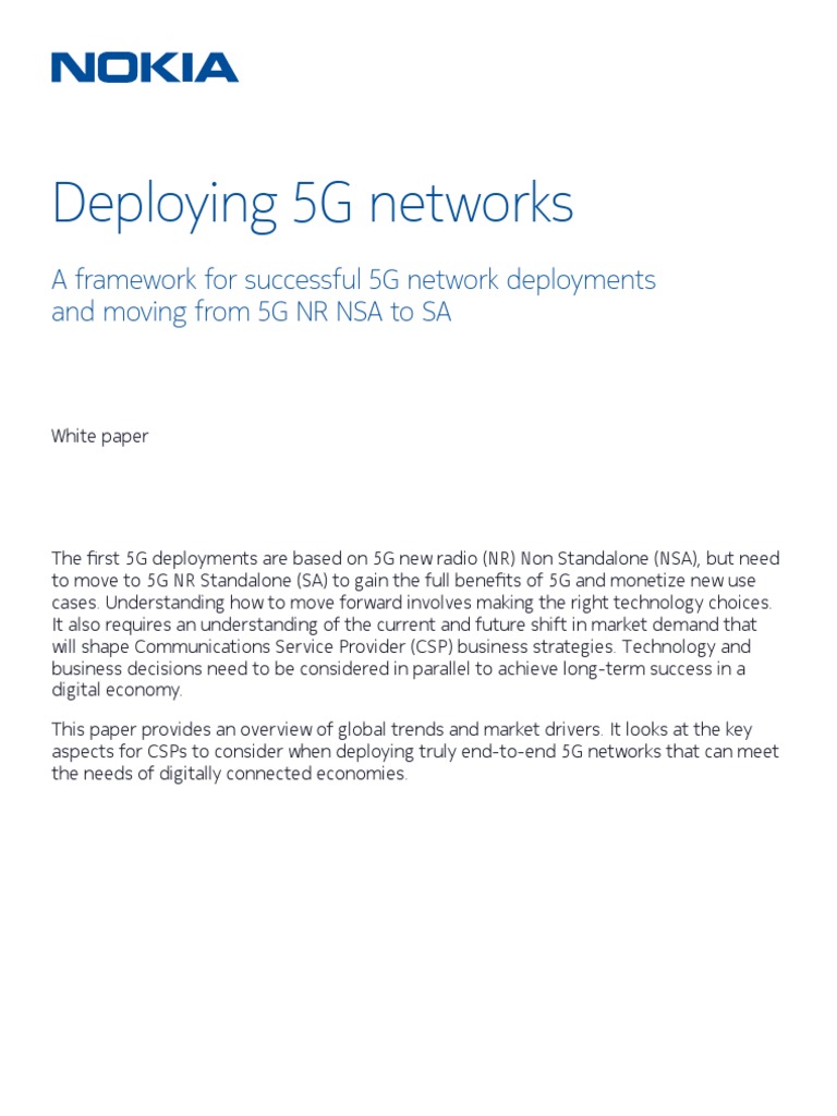 Nokia Deploying 5G Networks White Paper EN | PDF | Computer Network ...