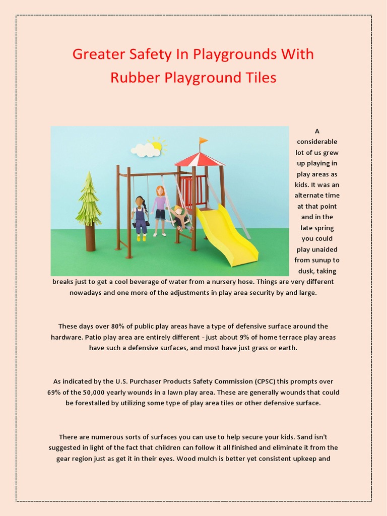 Safety Playground | PDF | Playground | Nature