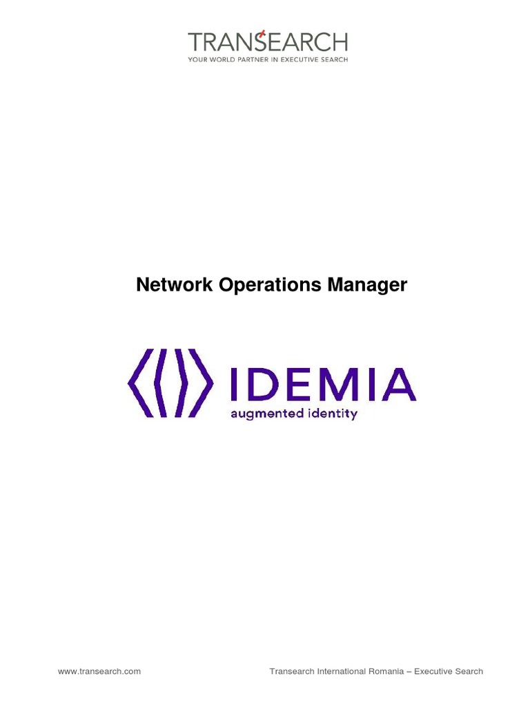 JD - Network Operations Manager I | PDF | Authentication | Computer Network