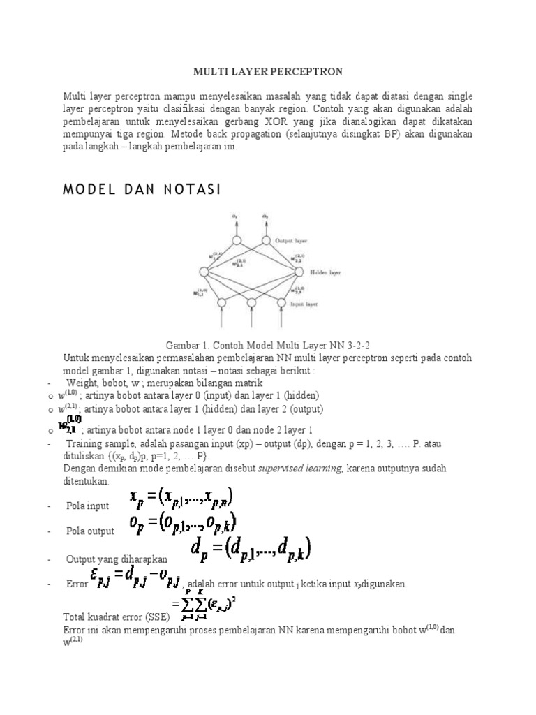 Multi Layer Perceptron | PDF