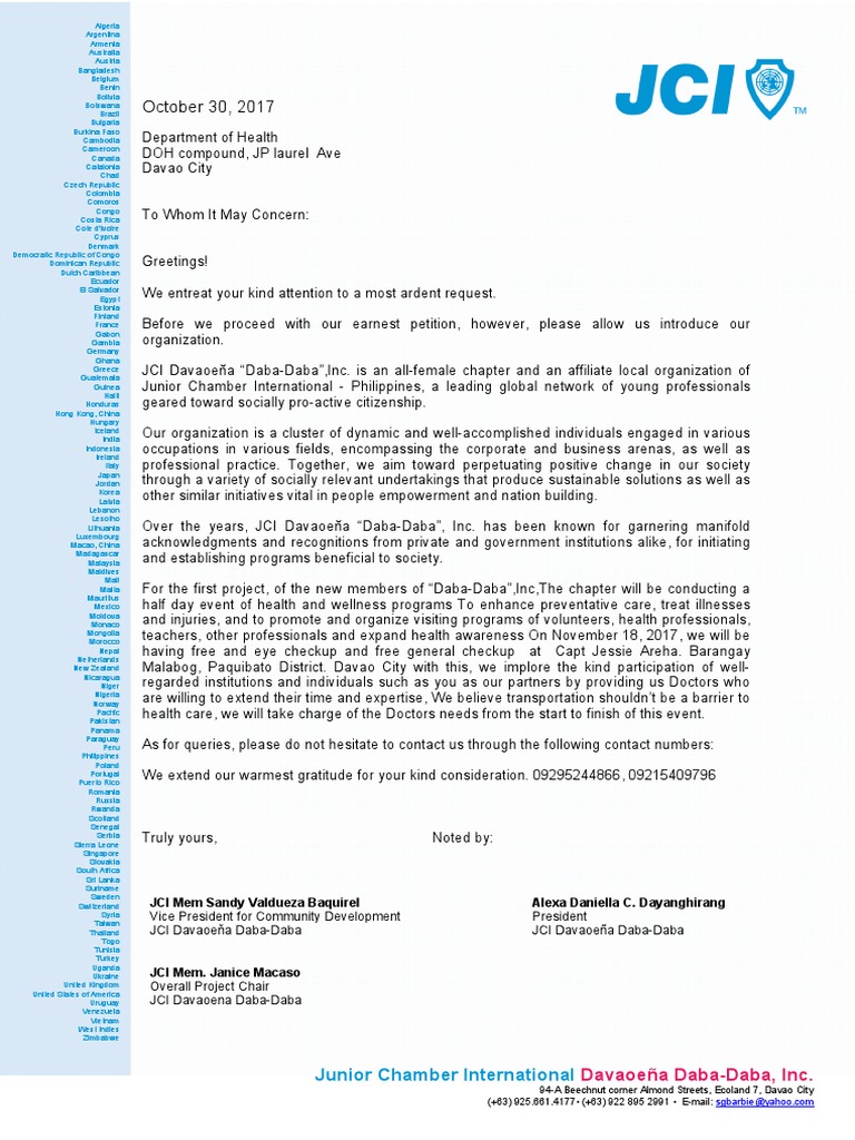 SPONSORSHIP LETTER Medical Mission Event | PDF | International Relations