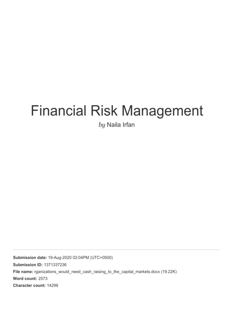 Financial Risk Management | PDF