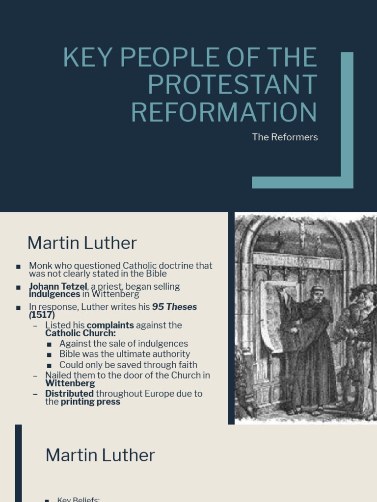 Key Figures of the Protestant Reformation | PDF | Martin Luther ...