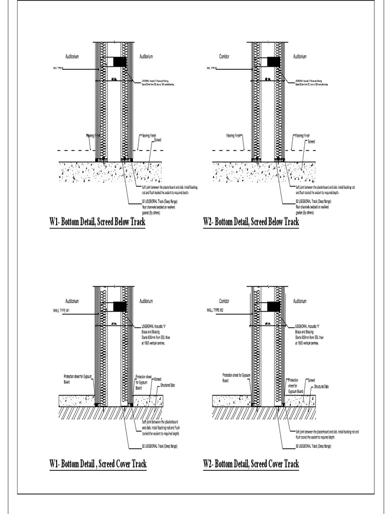 W1-Bottom Detail, Screed Below Track W2 - Bottom Detail, Screed Below ...