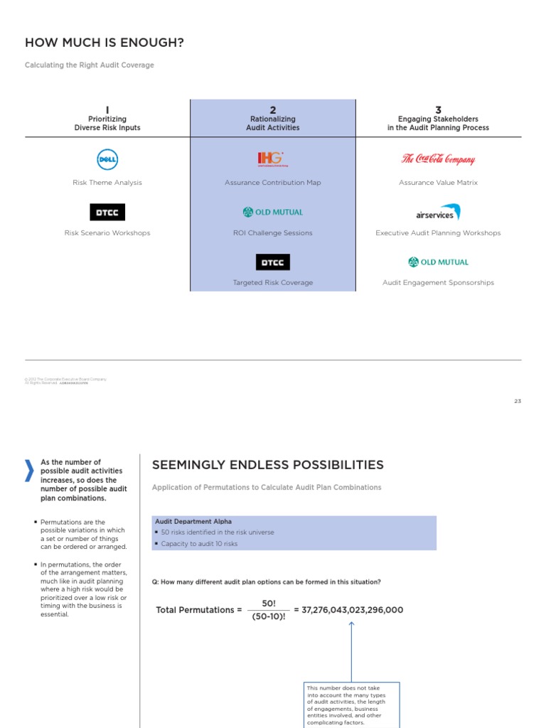 Calculating The Right Audit Coverage Part2 Rationalizing Audit ...