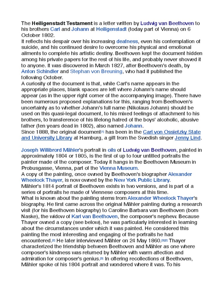 Stephan Von Breuning: Ludwig Van Beethoven | PDF | Paintings