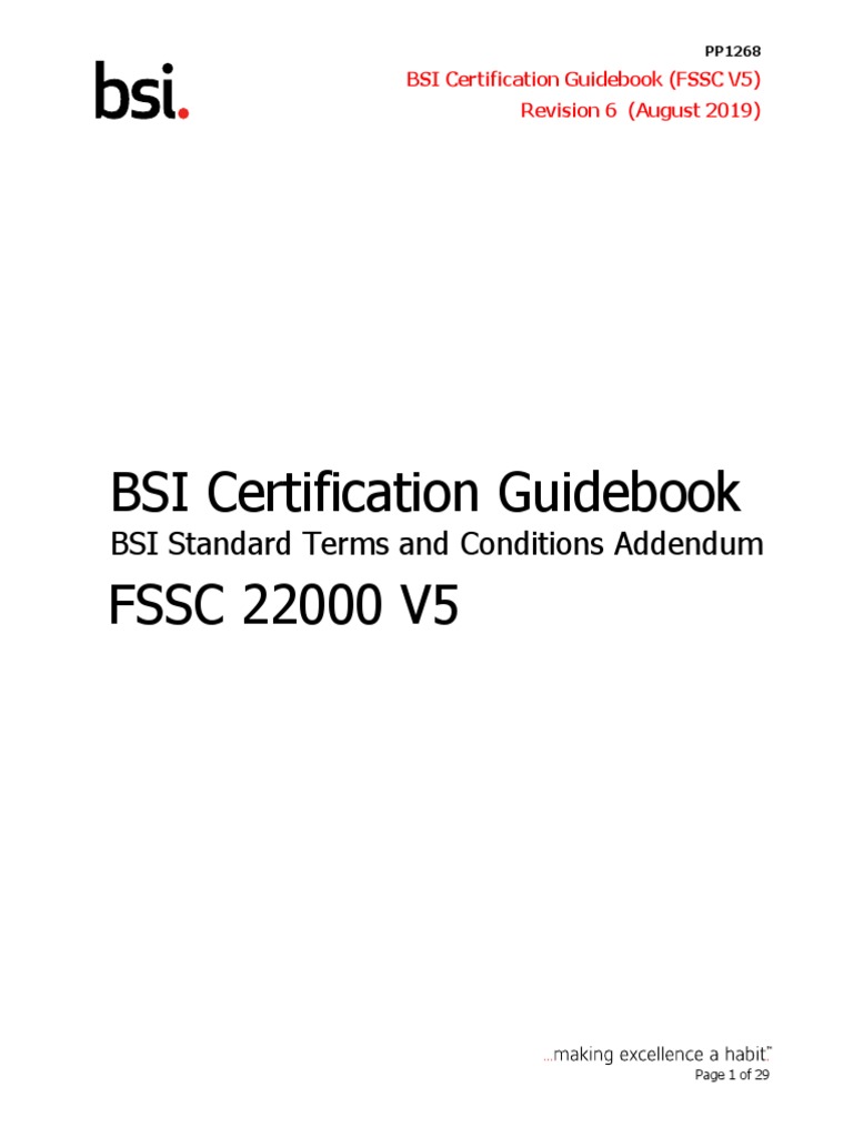 FSSC 22000 Certification Guidebook v5 | PDF | Audit | Regulatory Compliance