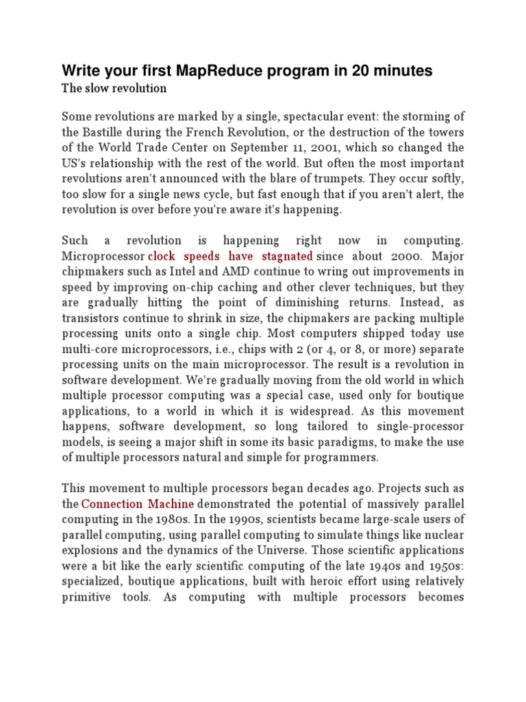 MapReduce Tutorial: Write Your First Program | PDF | Map Reduce | Parallel Computing