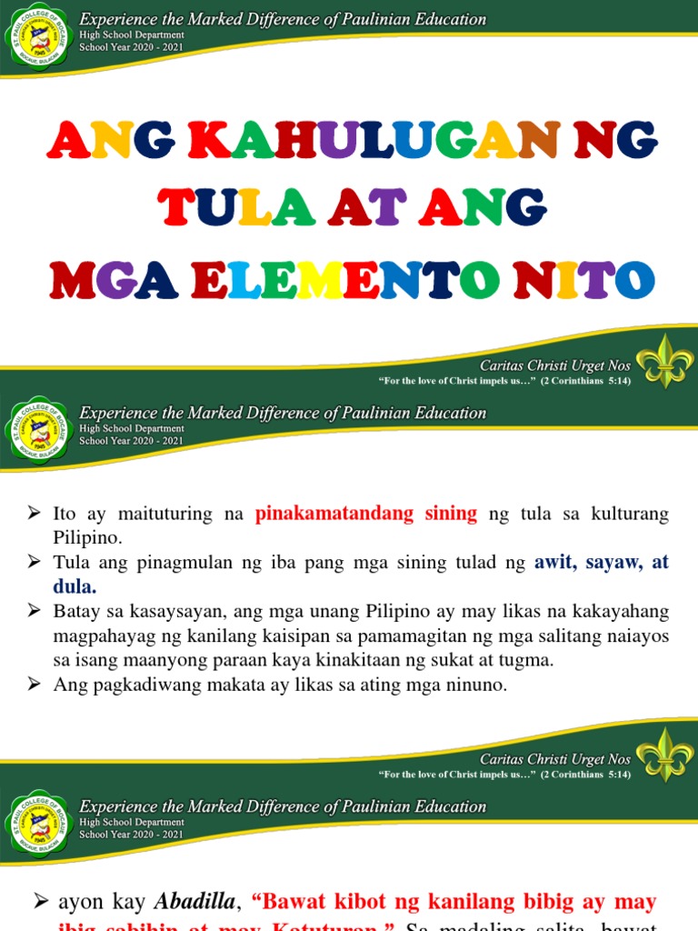 Week-11 Ang Kahulugan NG Tula at Ang Mga Elemento Nito | PDF