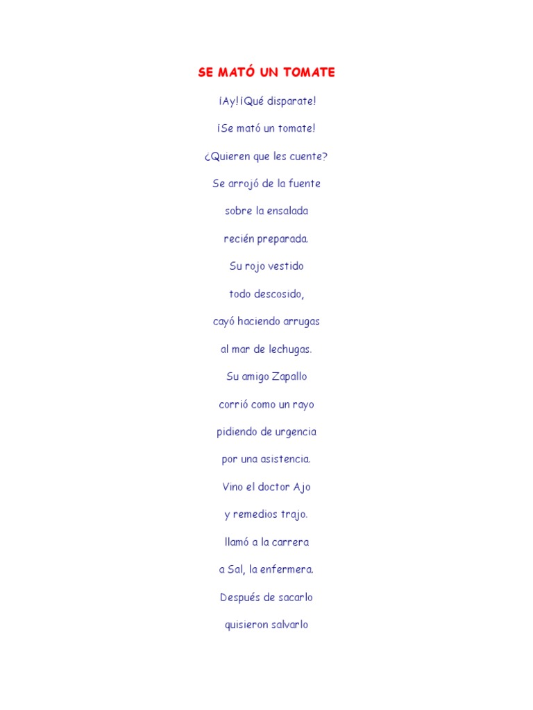 Se Mató Un Tomate | PDF