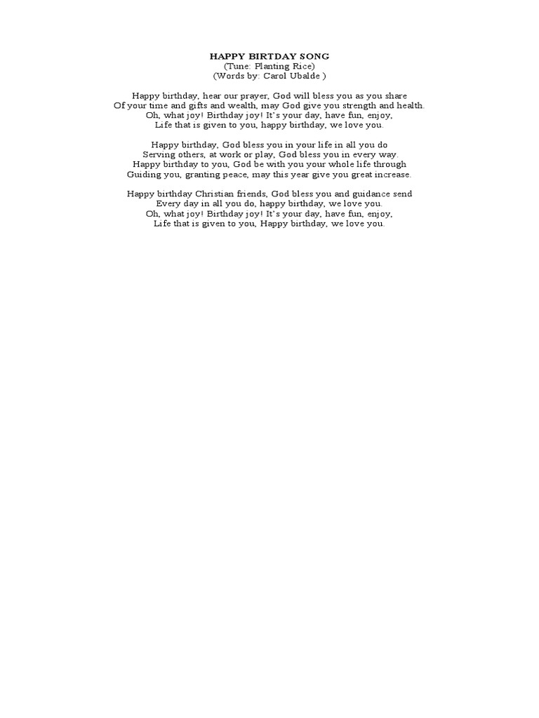 Happy Birthday Song | PDF