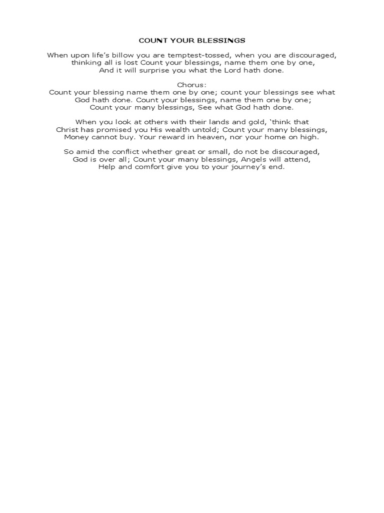 Count Your Blessings | PDF