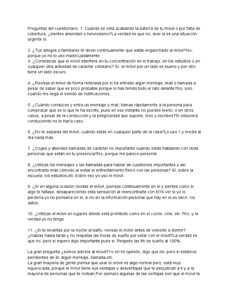 ¿Somos Adictos Al Móvil? PDF | PDF