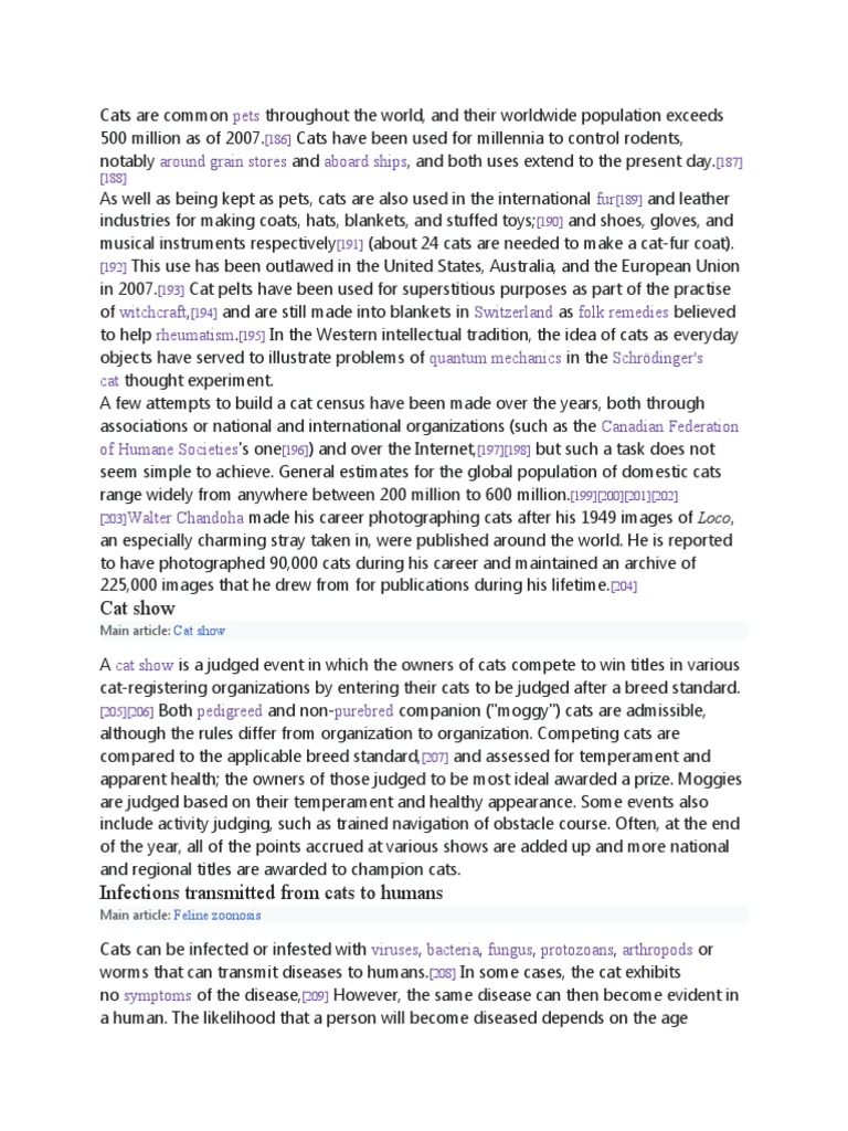 History of Cats | PDF | Cats | Animal Diseases
