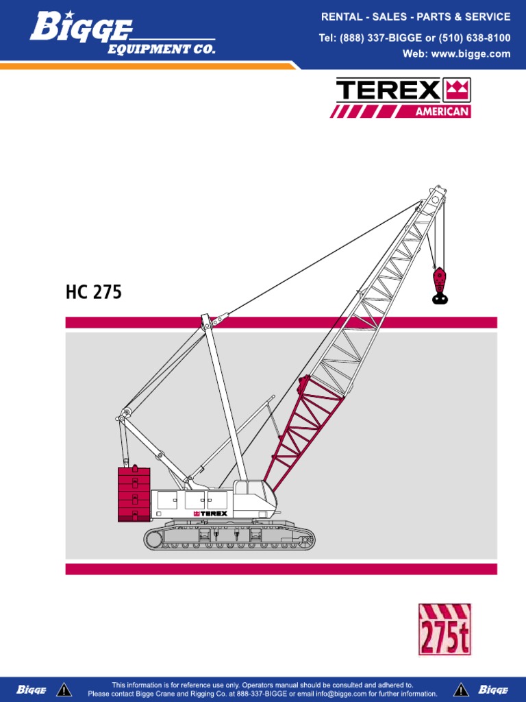 Demag HC 275 Crane Specifications | PDF | Crane (Machine) | Mechanical ...