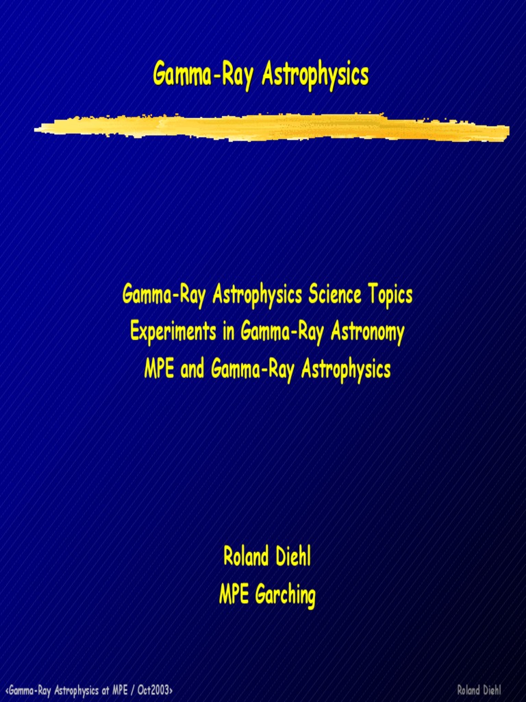 Gamma-Ray Astrophysics Overview | PDF | Gamma Ray | Supernova