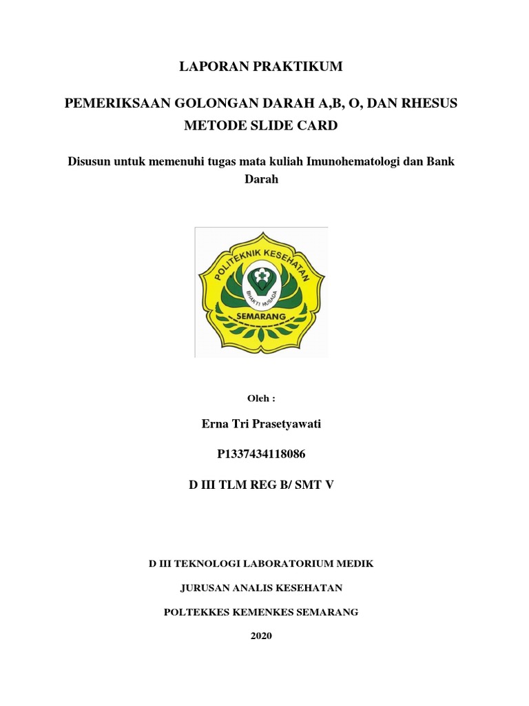 PMX Golongan Darah Abo Rhesus Metode Slide Card | PDF