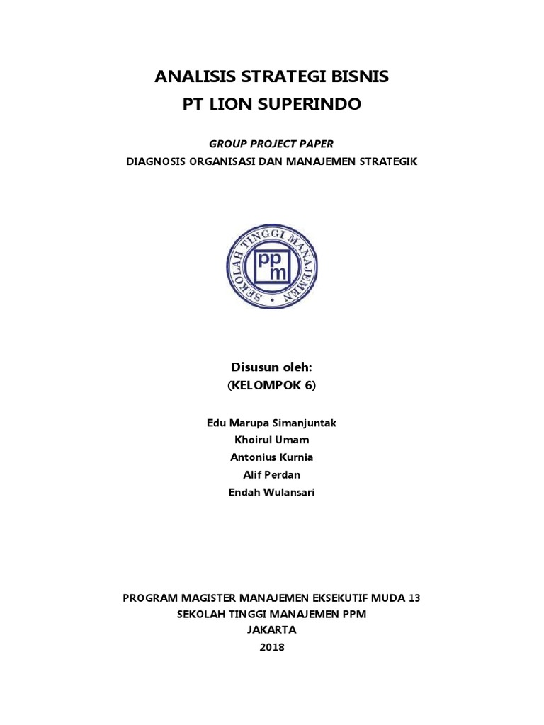 Final Paper Management Strategic - Lion Superindo | PDF